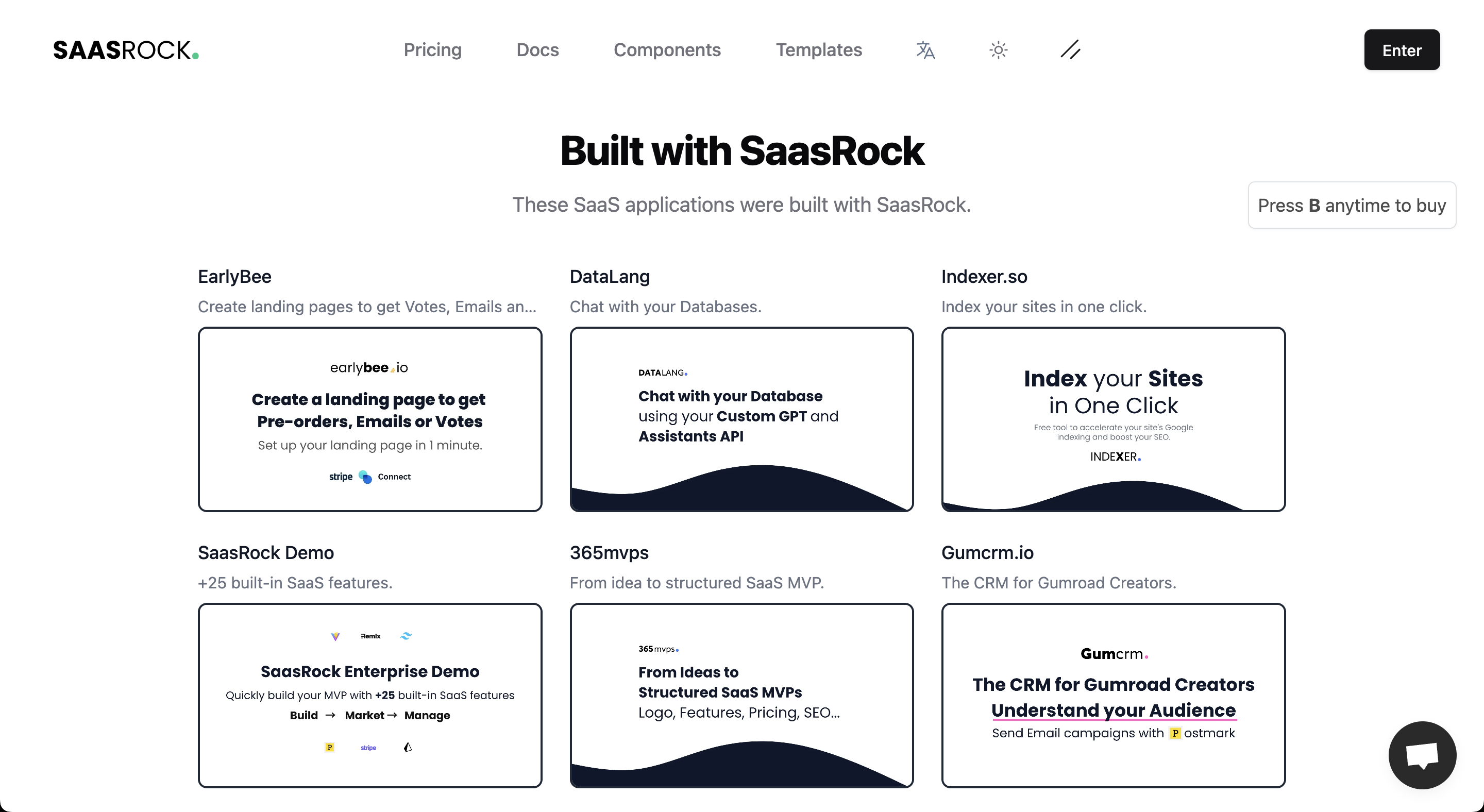 Built with SaasRock | SaasRock | The B2B SaaS Boilerplate for Remix (React Router 7)